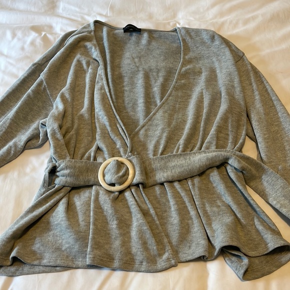 MAJORELLE | Sweaters | Majorelle Gray Wrap Sweater | Poshmark